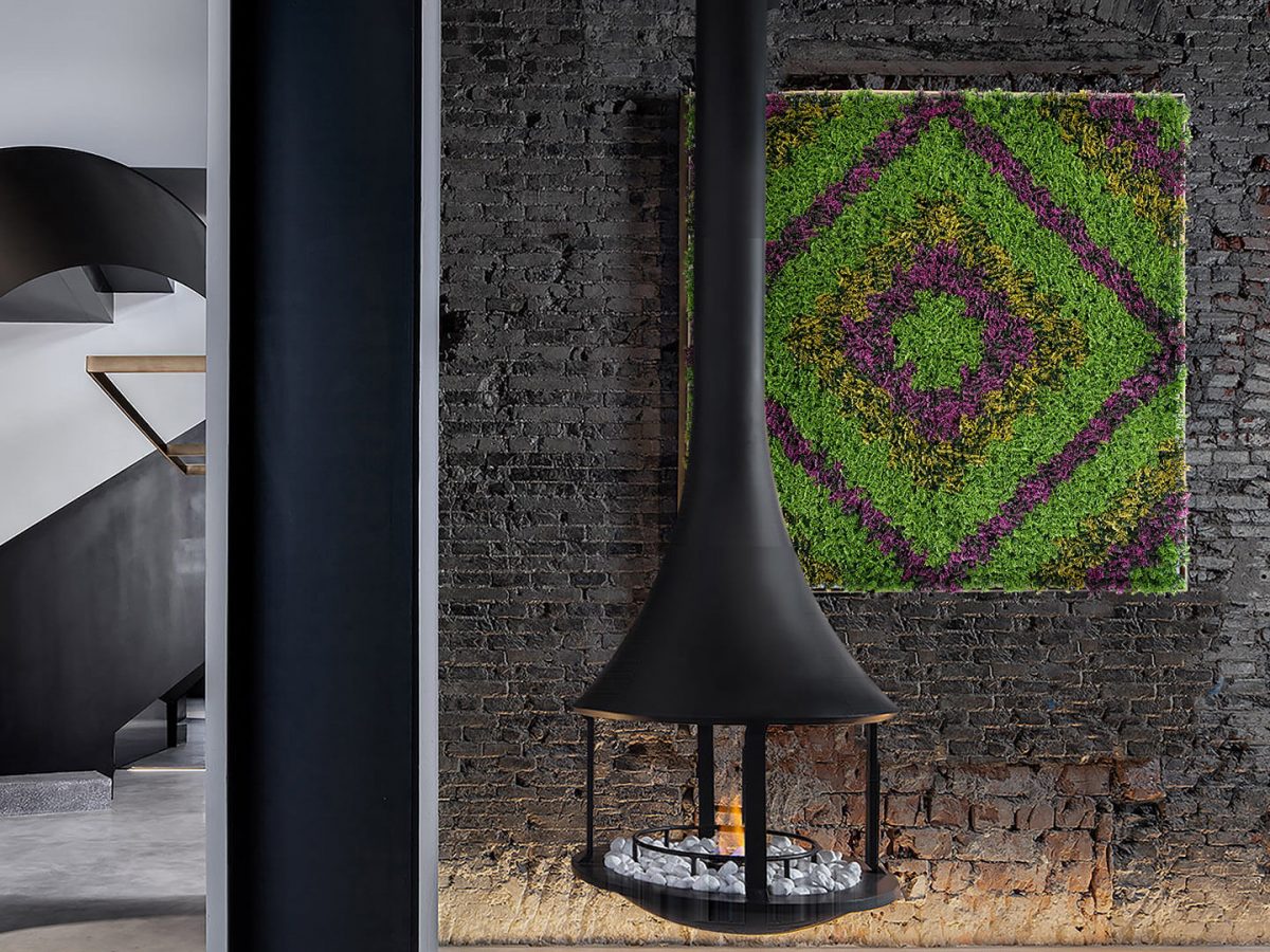 ARTIFICIAL BOXWOOD PANEL ON THE WALL - EdenVert